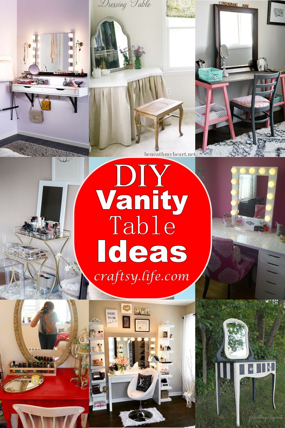 30 DIY Vanity Table Ideas Craftsy 30 DIY Vanity Table Ideas Craftsy